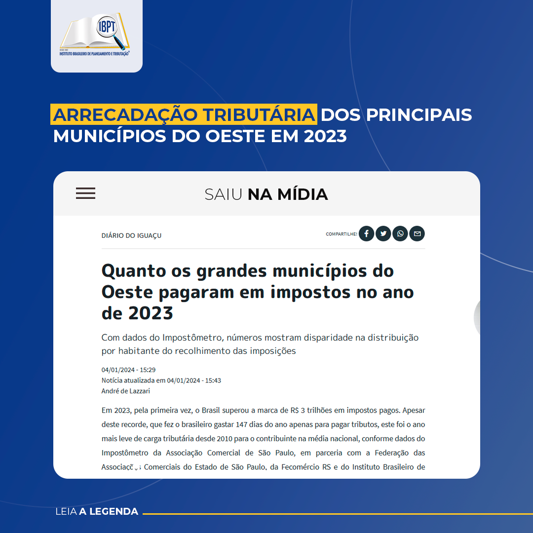 O IBPT se une ao IDV para apresentar um estudo inédito